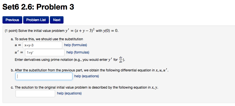 Solved Set6 2.6: Problem 3 Previous Problem List Next (1 | Chegg.com