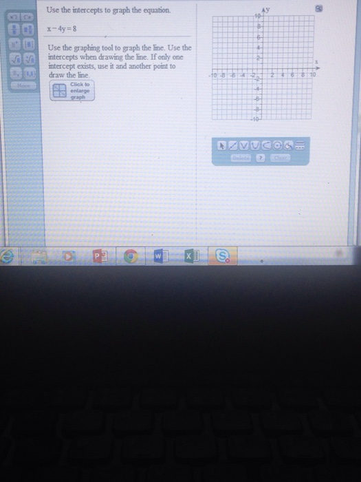 Solved Use the intercepts to graph the equation x-4y =8 Use | Chegg.com