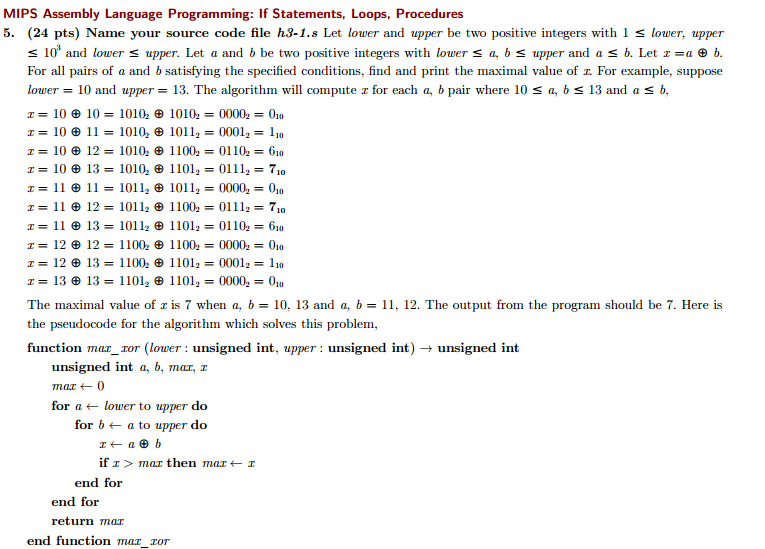 Solved MIPS Assembly Language Programming: If Statements, | Chegg.com