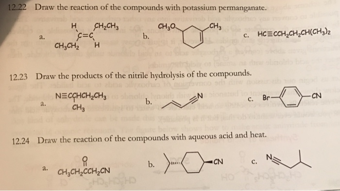 Solved Draw the reaction of the compounds with potassium | Chegg.com