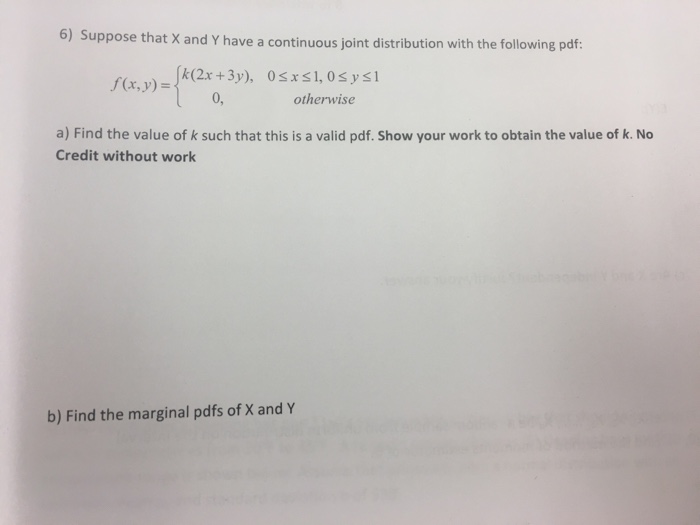Solved Suppose that X and Y have a continuous joint | Chegg.com