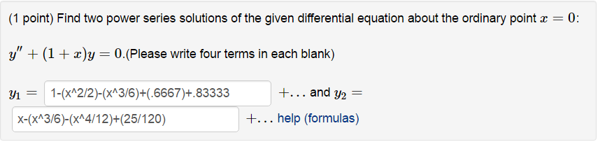 Solved Find two power series solutions of the given | Chegg.com