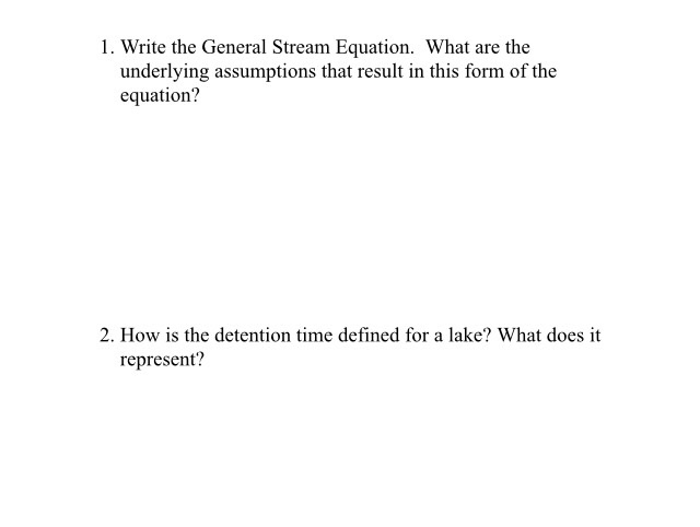 Solved Write the General Stream Equation. What are the | Chegg.com