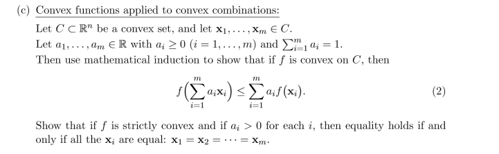 Solved C Convex Functions Applied To Convex Combinations 9420