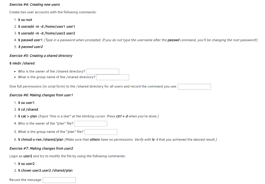 Solved Exercise 4 Creating New Users Create Two User 