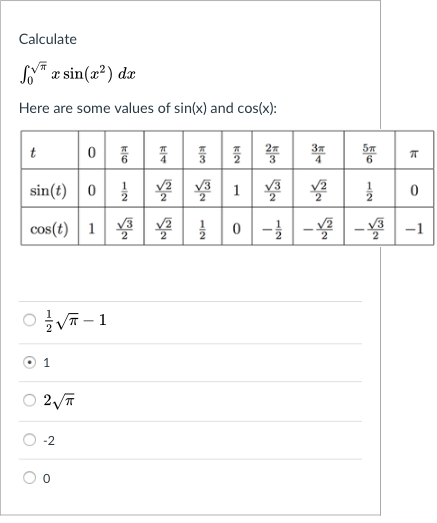Solved Calculate Here are some values of sin(x) and cos(x): | Chegg.com