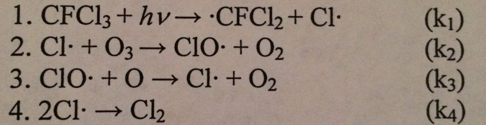 Solved Our ozone layer can be destroyed by CFCl3 (and other | Chegg.com