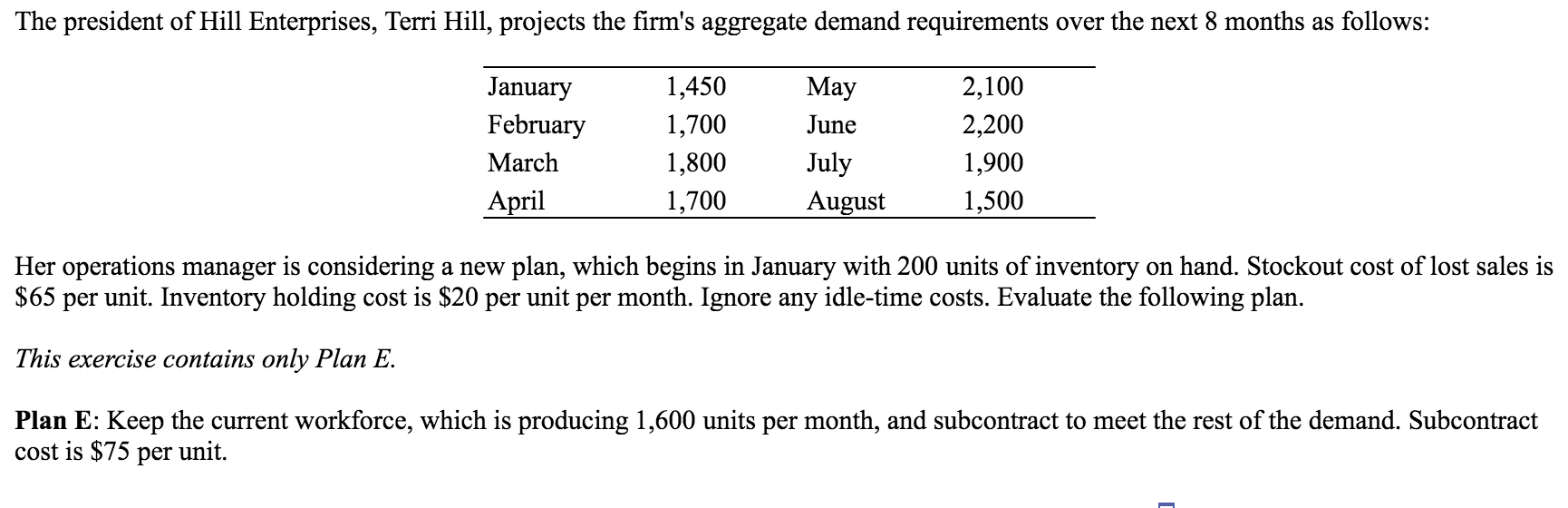Solved The president of Hill Enterprises, Terri Hill, | Chegg.com