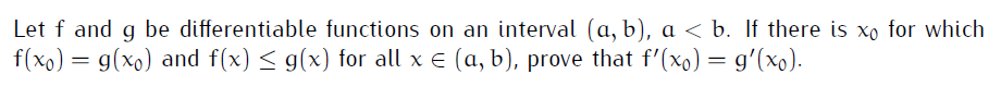 Solved Let f and g be differentiable functions on an | Chegg.com
