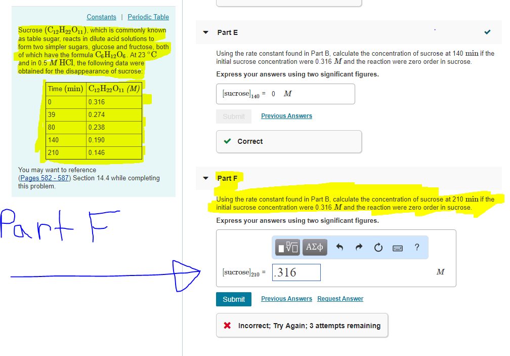 Solved Constants I Periodic Table Sucrose (Ci2H22O11), which | Chegg.com