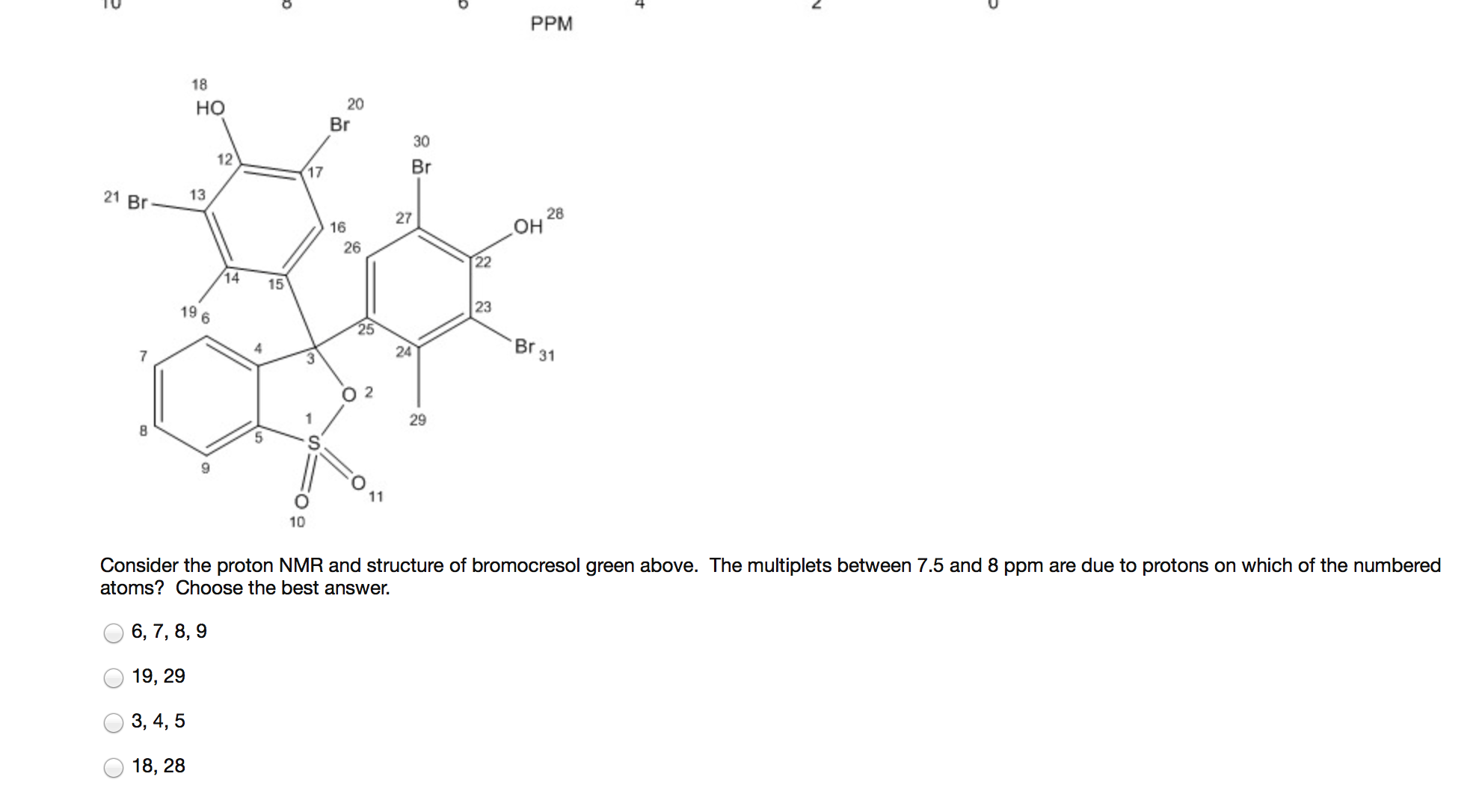 Solved 12 9 6 5 Consider The Following Proton Nmr Spectrum