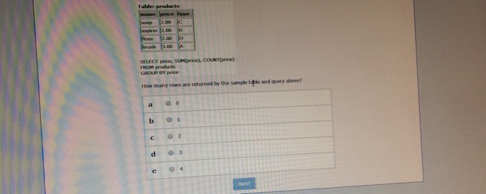 Solved Sql multiple choice Explain please | Chegg.com