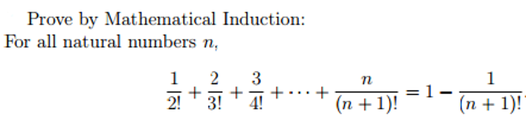 Solved Prove by Mathematical Induction: For all natural | Chegg.com
