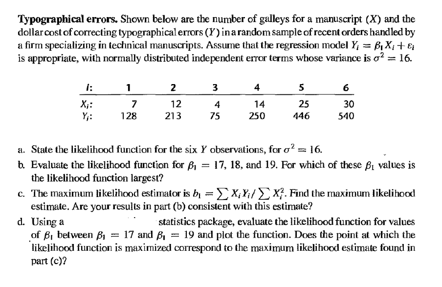 Solved Typographical errors. Shown below are the number of | Chegg.com