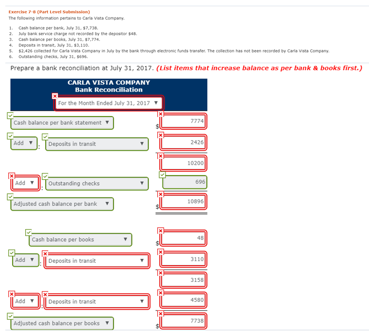 Solved Exercise 7-8 (Part Level Submission) The following | Chegg.com