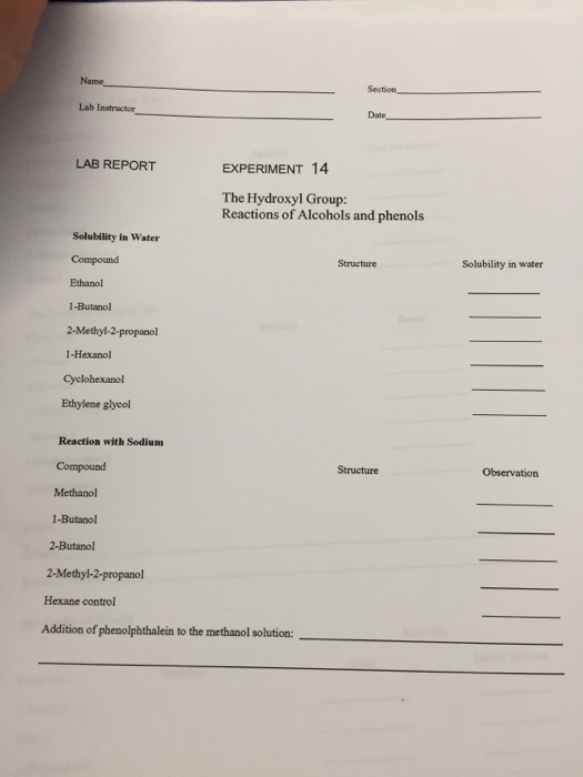 Solved Name Section, Lab Instructor Date LAB REPORT | Chegg.com