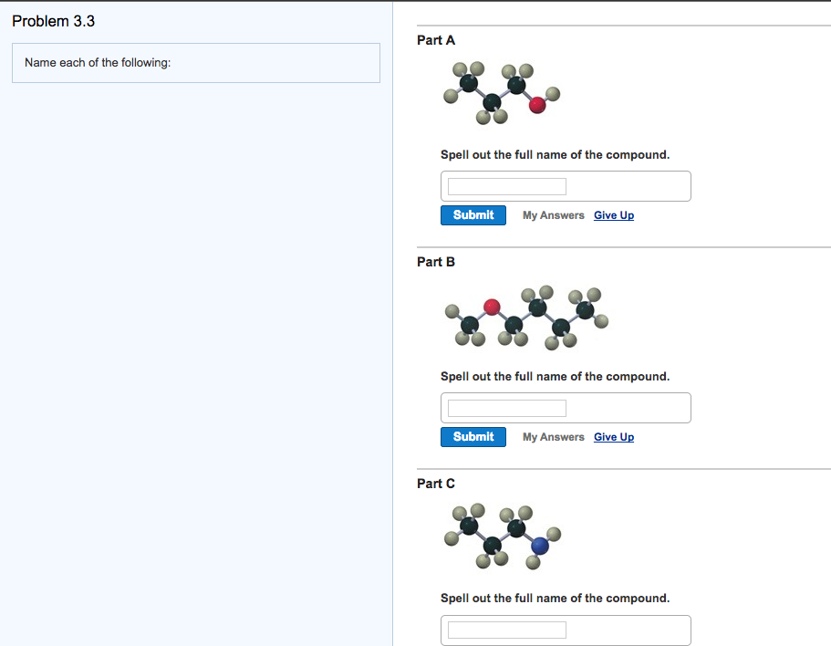 Solved Name each of the following: Spell out the full name | Chegg.com