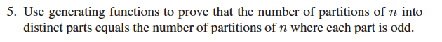 Solved Use generating functions to prove that the number of | Chegg.com