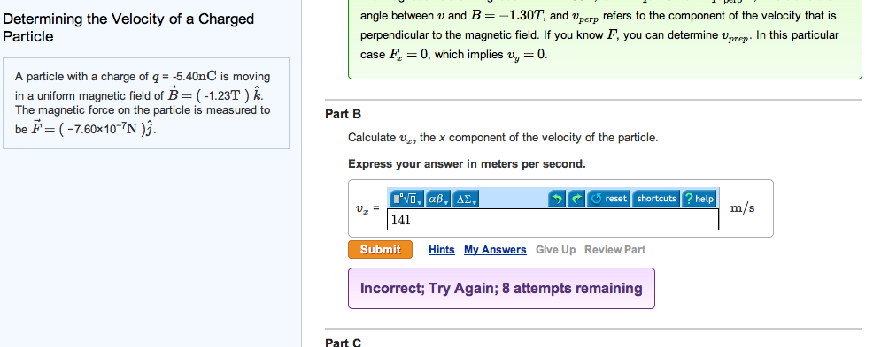 Solved Determining the Velocity of a Charged Particle A | Chegg.com