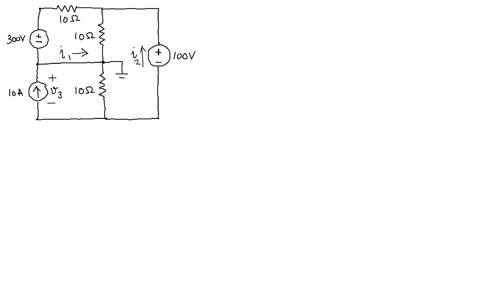 Solved Use node analysis to determine i1, i2 and v3 | Chegg.com