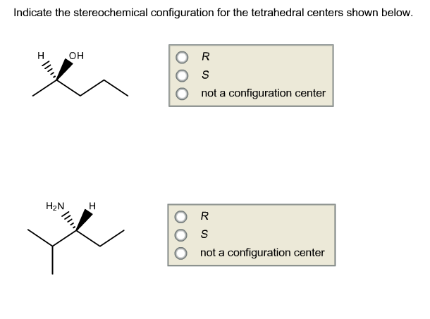 Solved Indicate the stereochemical configuration for the | Chegg.com