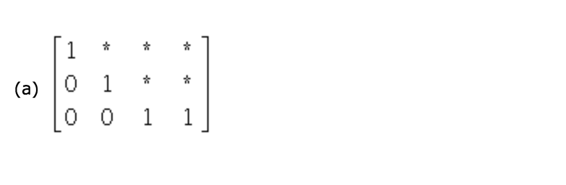 Solved In each part, the augmented matrix for a linear | Chegg.com