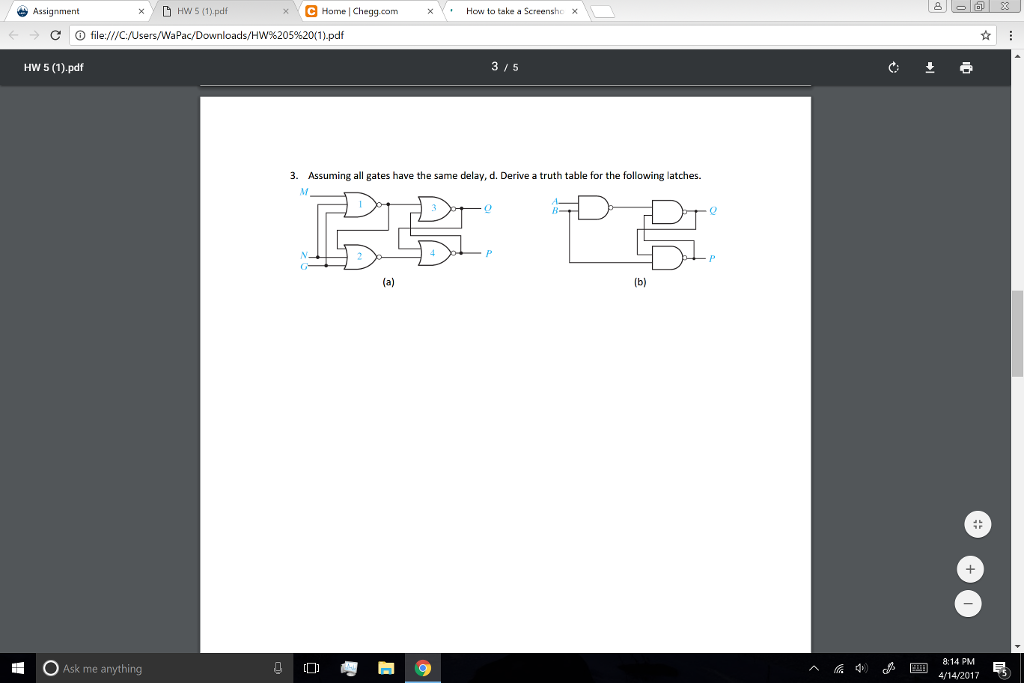 Solved 3. Assuming all gates have the same delay, d. Derive | Chegg.com
