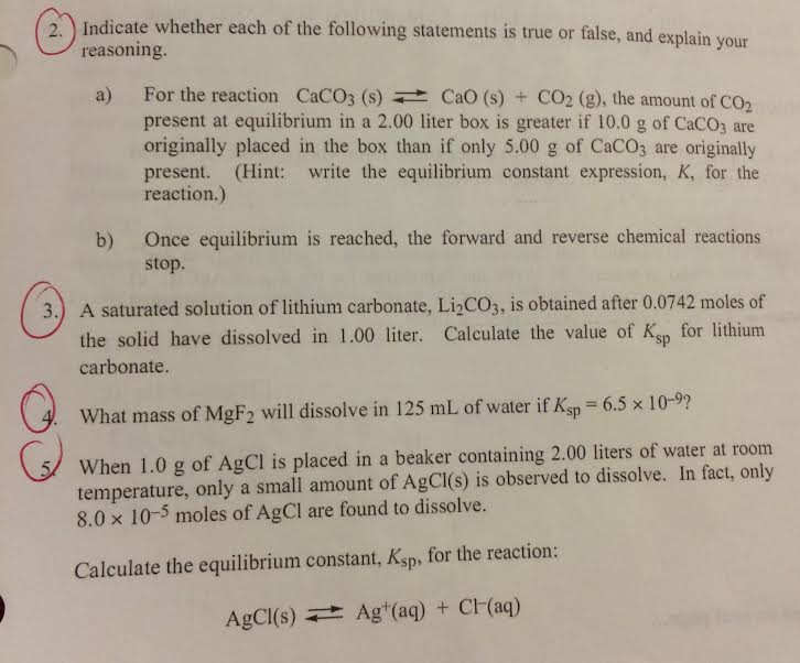 2. Indicate whether each of the following statements | Chegg.com