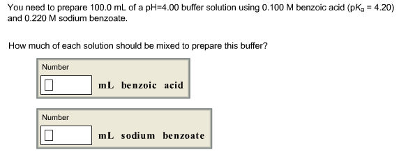 Solved: You Need To Prepare 100.0 ML Of A PH=4.00 Buffer S... | Chegg.com