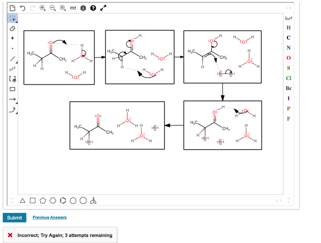 Solved Part C The intermediates in the acid catalyzed | Chegg.com