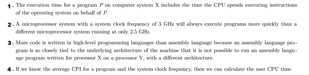Solved The execution time for a program P on computer system | Chegg.com