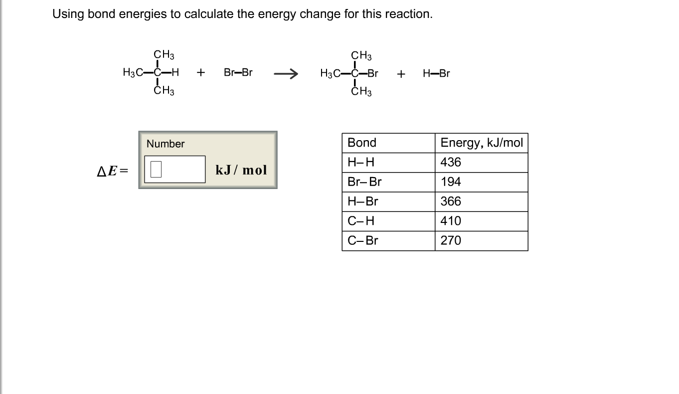 Solved: Using Bond Energies To Calculate The Energy Change... | Chegg.com