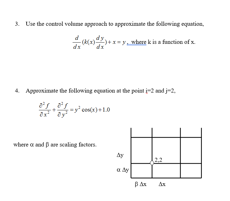 Use the control volume approach to approximate the | Chegg.com
