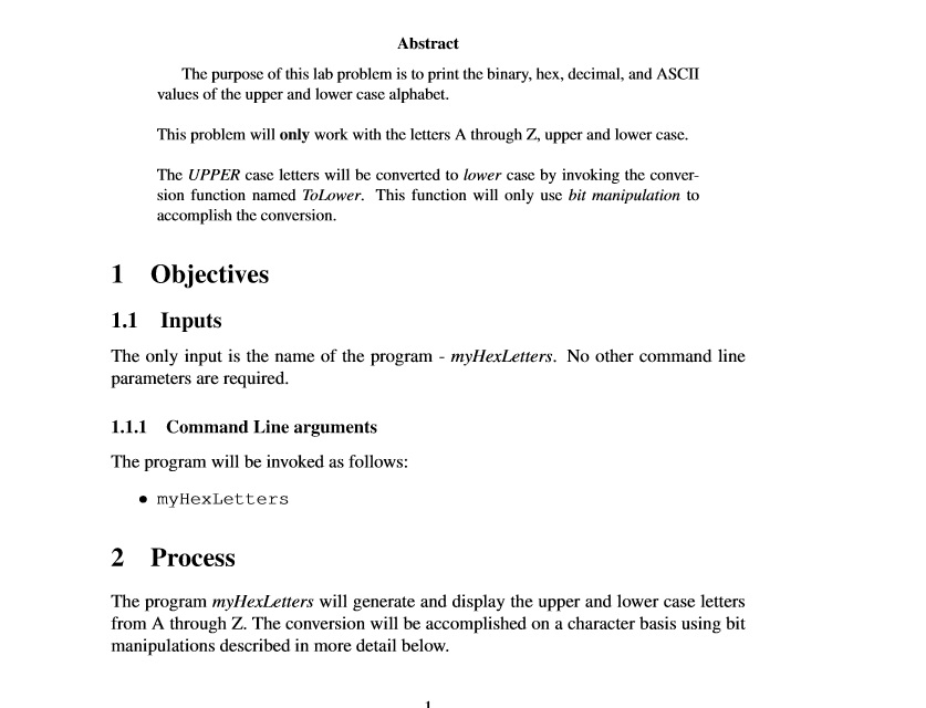 Solved Abstract The purpose of this lab problem is to print | Chegg.com