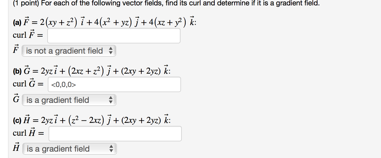 Solved For each of the following vector fields, find its | Chegg.com