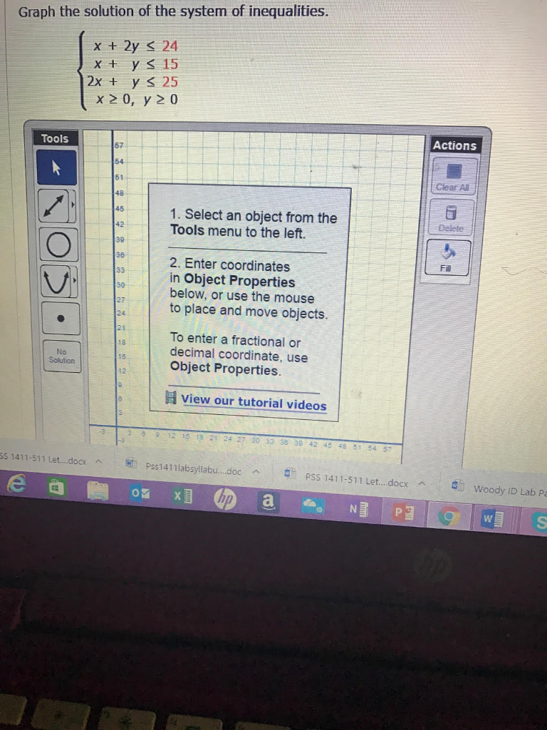 Solved Graph the solution of the system of inequalities. {x | Chegg.com