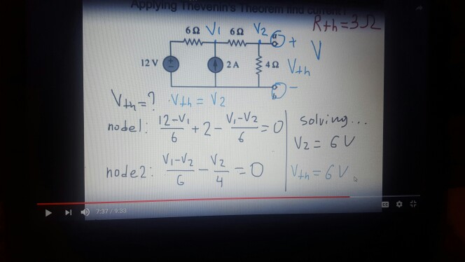 Solved how do you get vth and how is it 6v can you explain | Chegg.com
