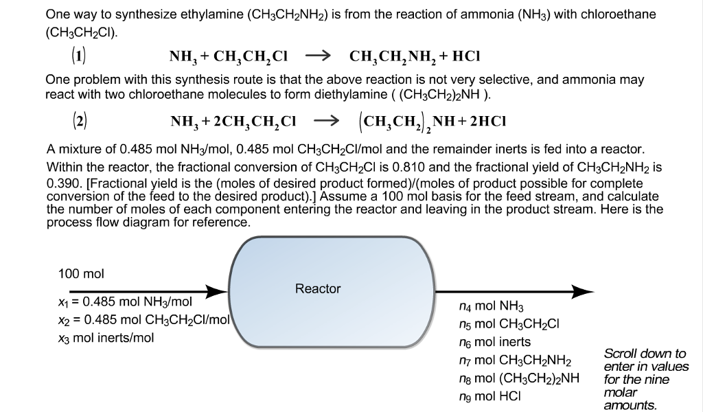 Solved One way to synthesize ethylamine (CH3CH2NH2) is from | Chegg.com