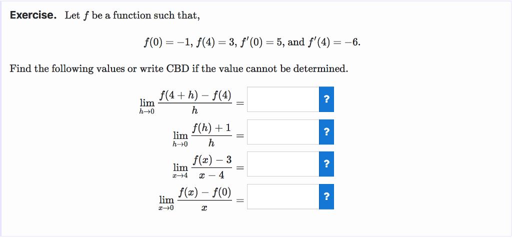 Solved Exercise Let F Be A Function Such That F 0 1