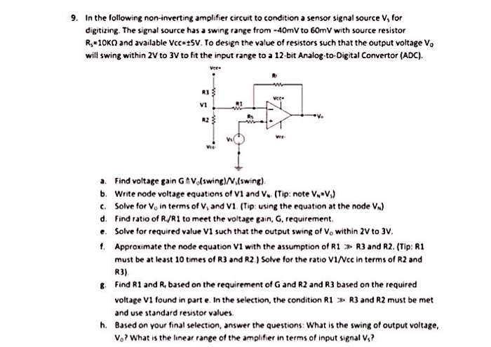 Solved In the following non-inverting amplifier circuit to | Chegg.com