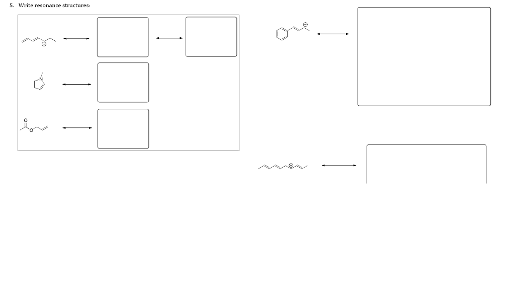 Solved Write resonance structures: | Chegg.com