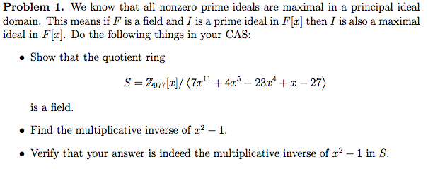 Solved We know that all nonzero prime ideals are maximal in | Chegg.com