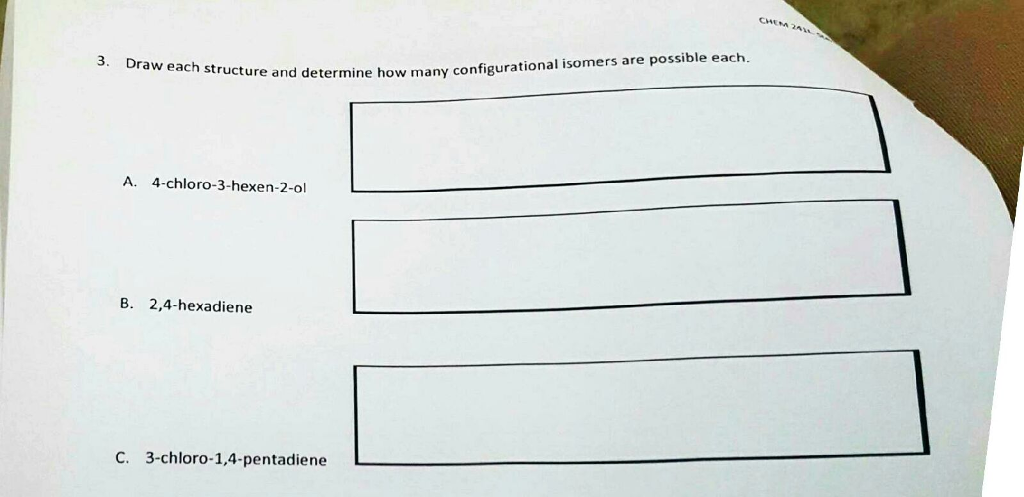 Solved Draw each structure and determine how many | Chegg.com