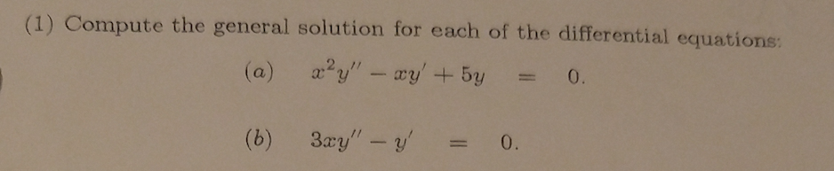 Solved Compute the general solution for each of the | Chegg.com