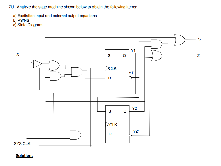 Solved Analyze the state machine shown below to obtain the | Chegg.com