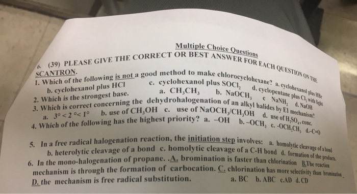 Solved Which of the following is not a good method to make | Chegg.com