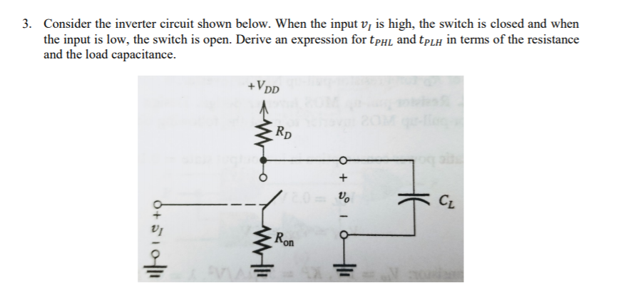 Solved 3. Consider the inverter circuit shown below. When | Chegg.com