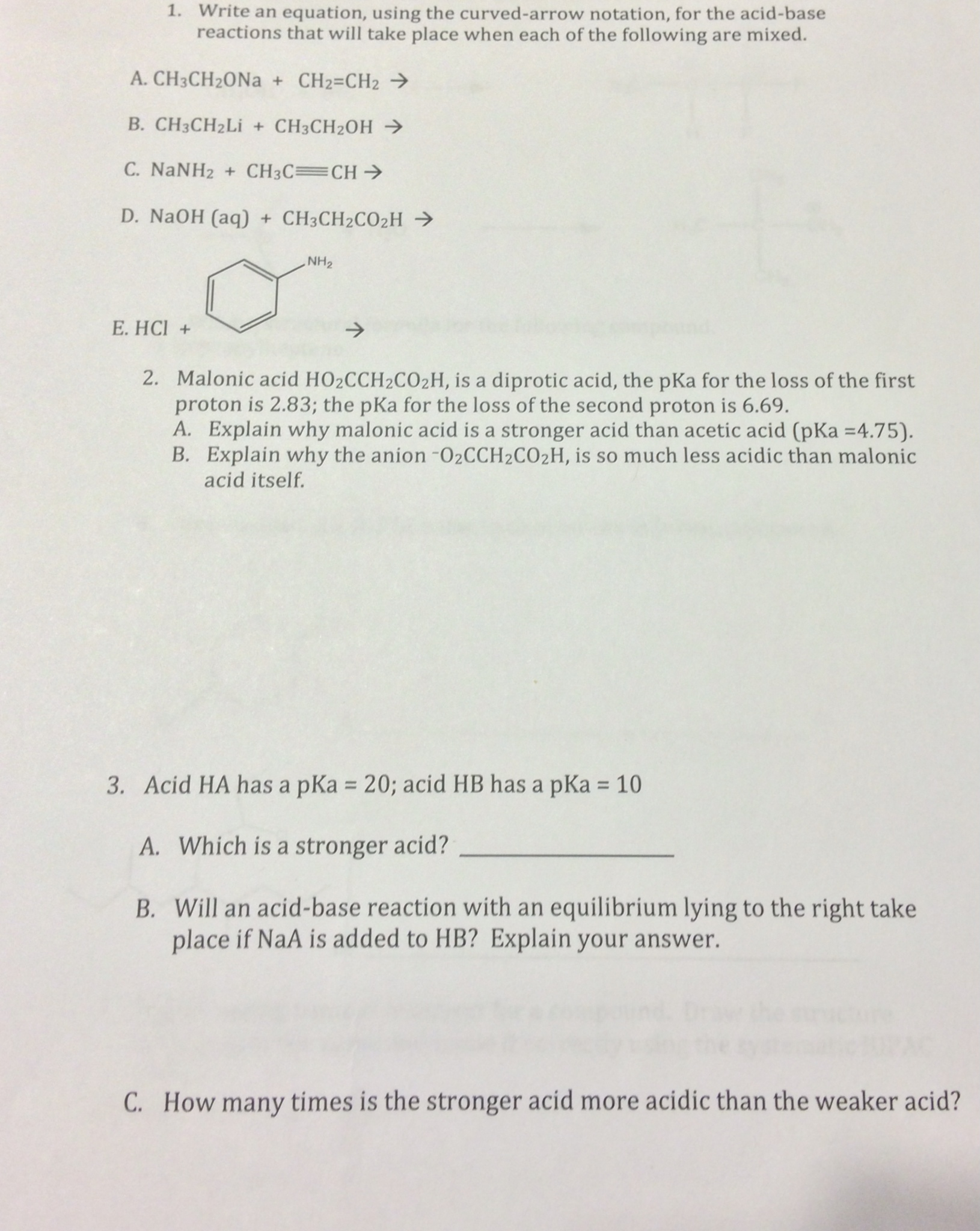 Solved Write an equation, using the curved-arrow notation, | Chegg.com