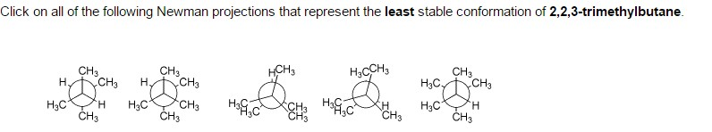 Solved Click on all of the following Newman projections that | Chegg.com