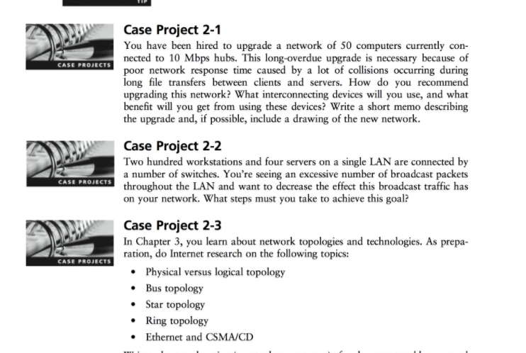 Solved Supply A Written Solution Case Project 1 1 Networking